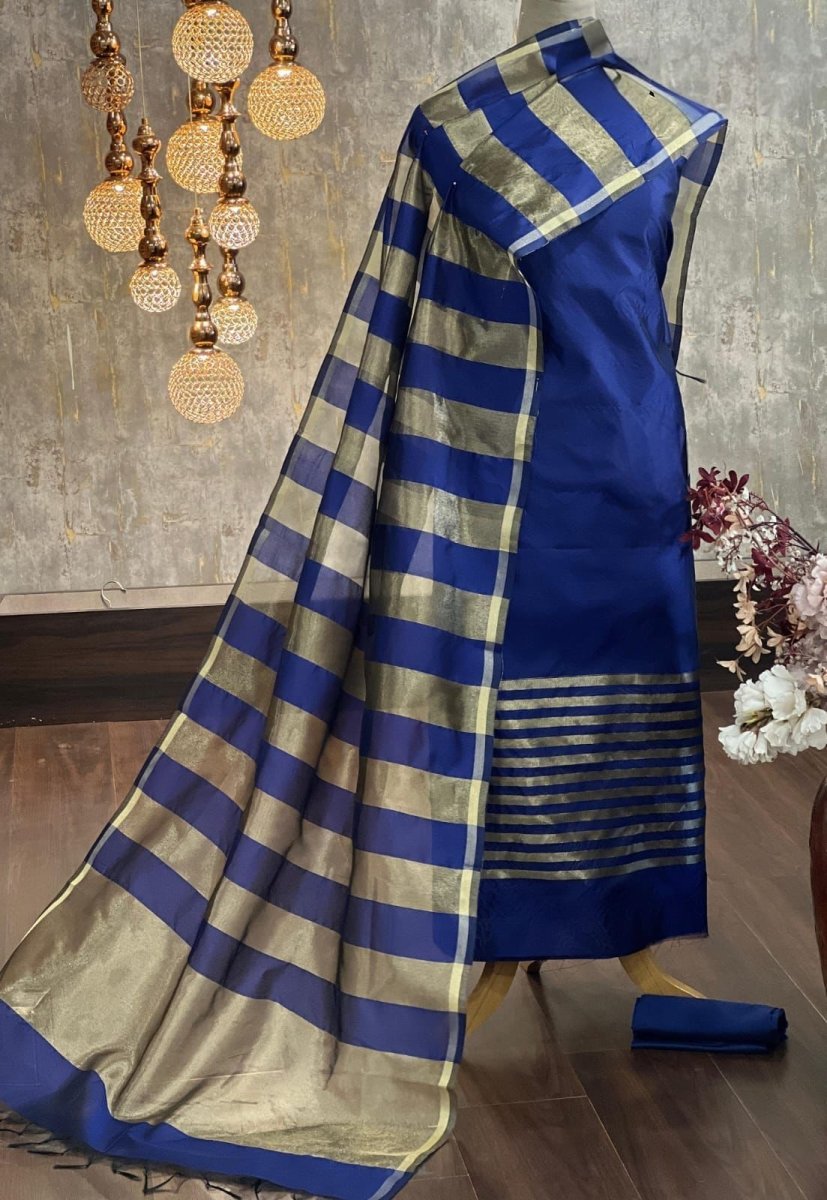 Banarasi Unstitched Suits Collection | Pure Silk, Georgette & Katan ...